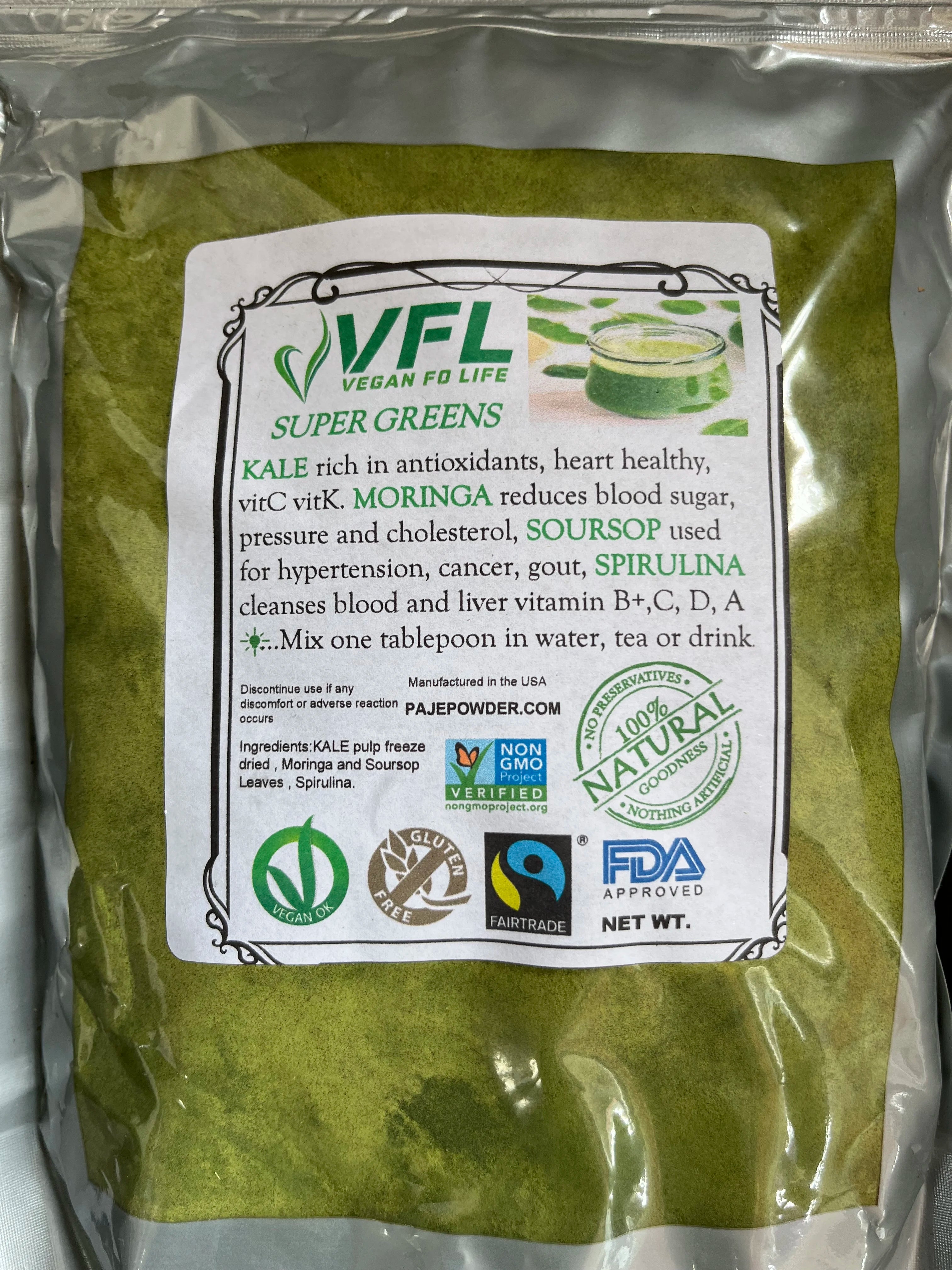 VFL Super Greens Powder 8oz – VEGAN FO LIFE