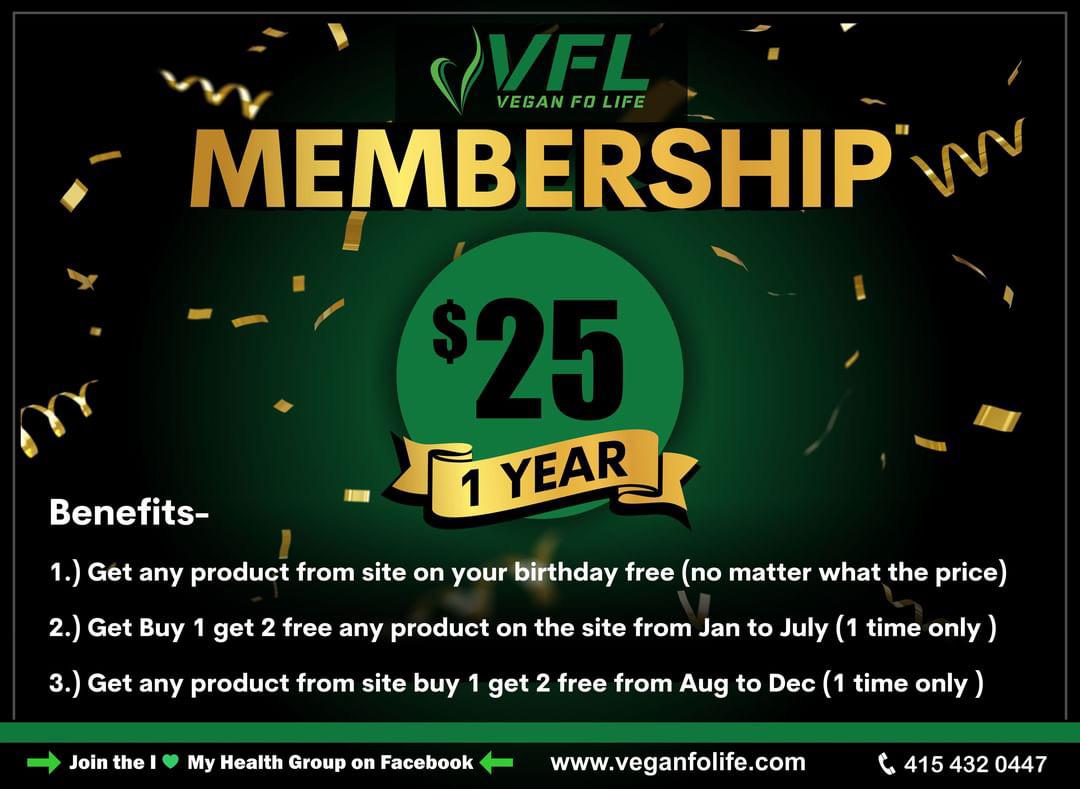 VFL MEMBERSHIP – VEGAN FO LIFE